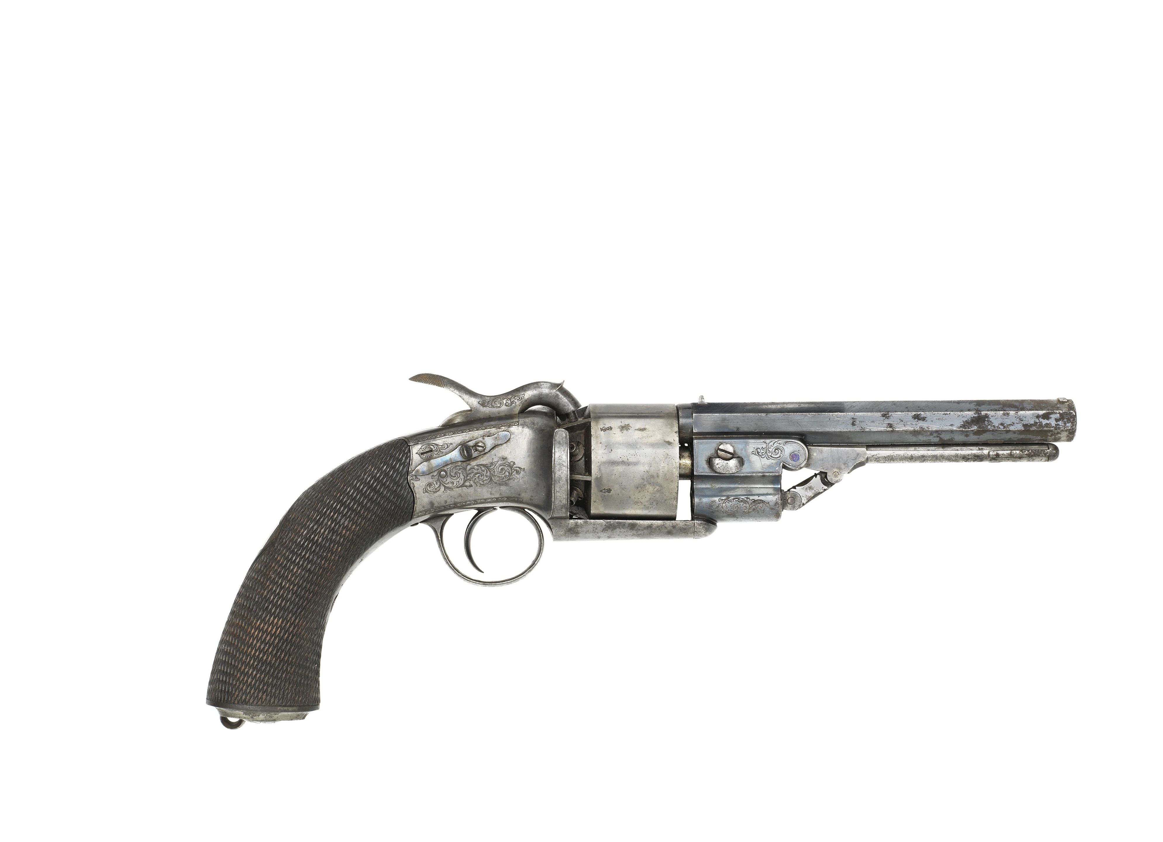 Bonhams : A 54-Bore Percussion Transitional Gas-Sealed Six-Shot ...