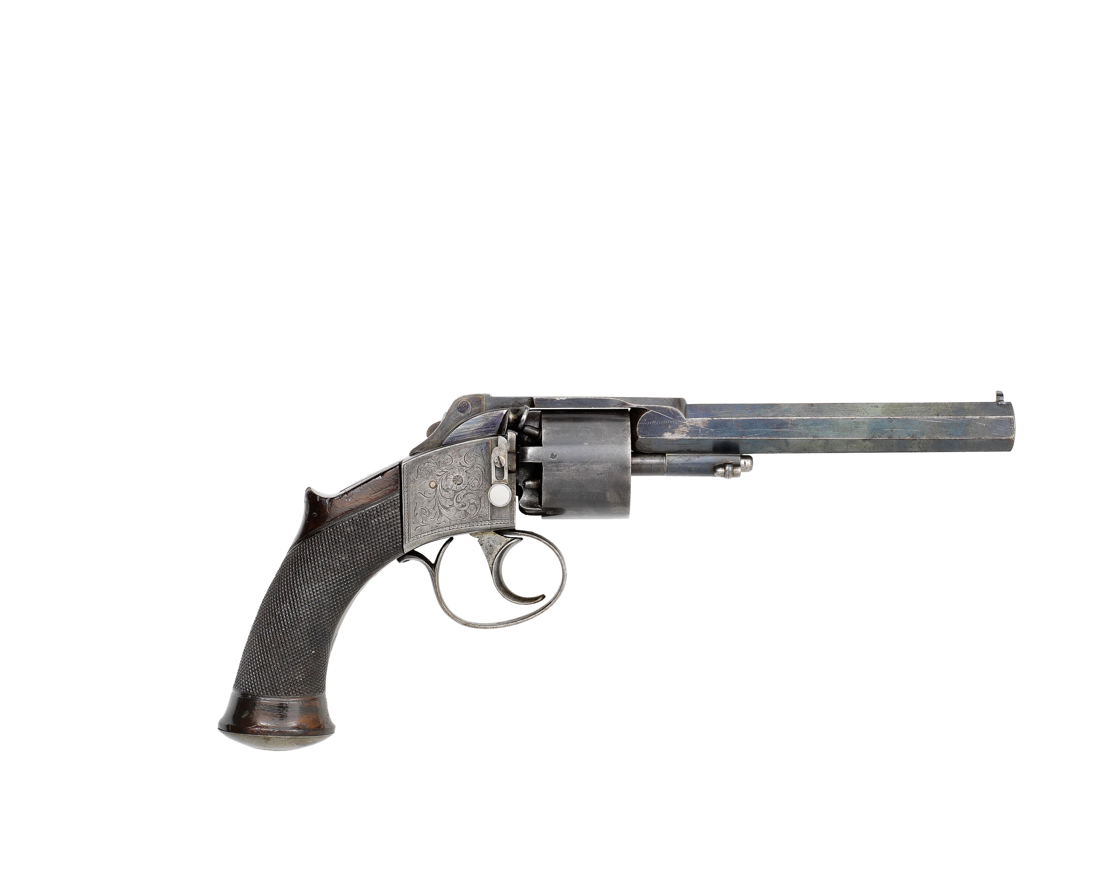 Bonhams : A Very Rare 36-Bore Percussion Westley Richards Patent Five ...