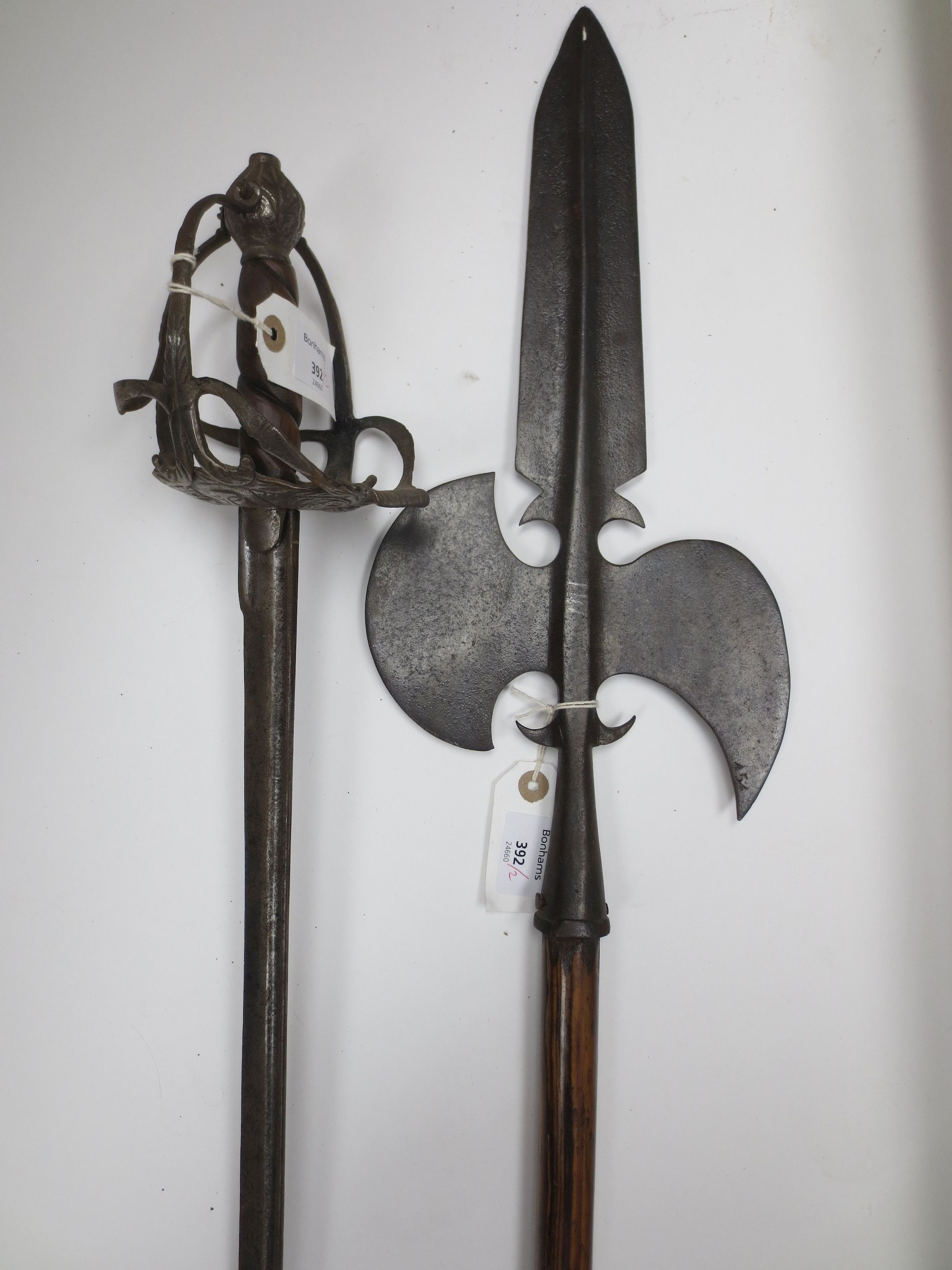 Bonhams : An English 'Mortuary' Hilted Backsword