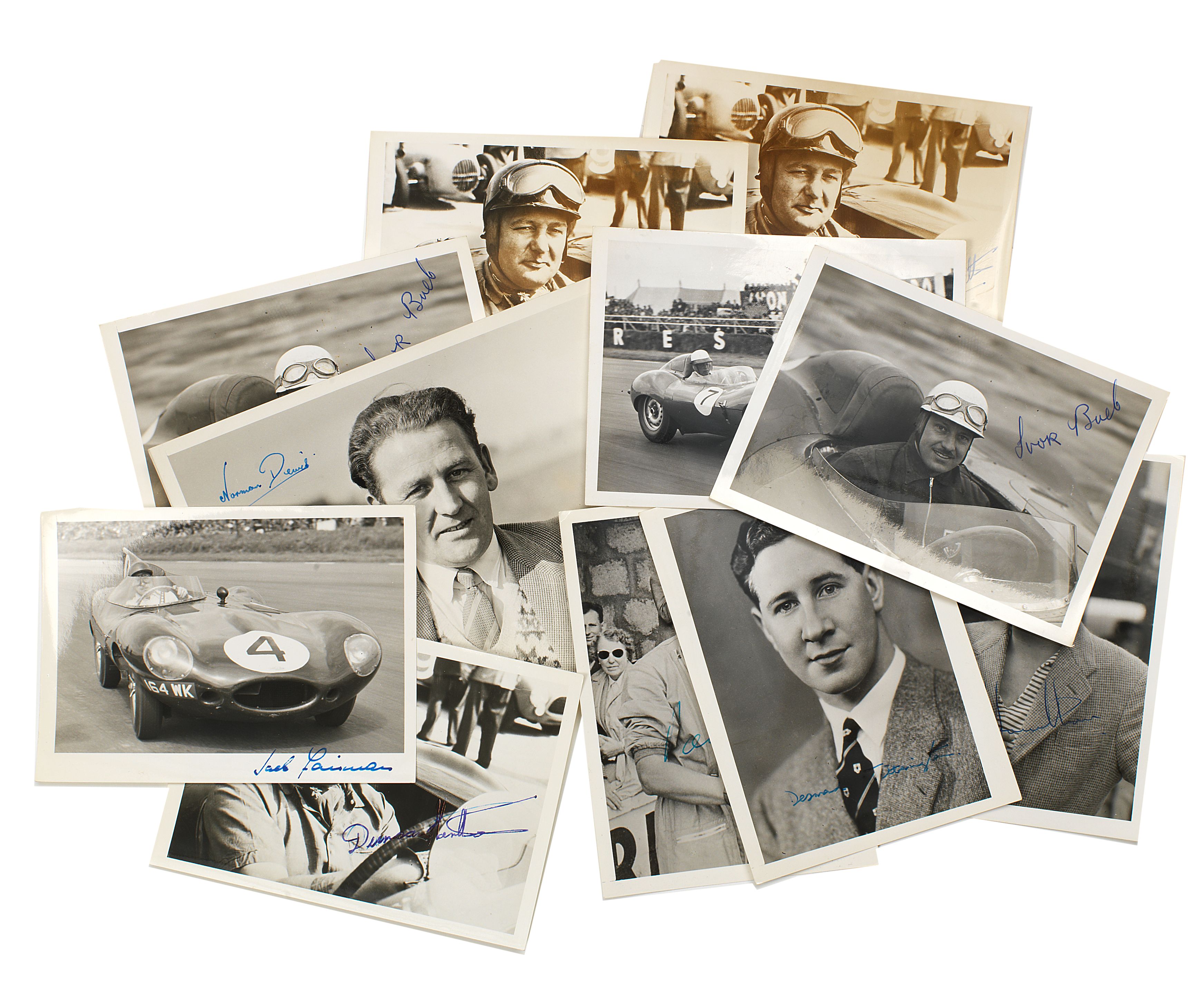 Bonhams Cars : Eight signed photographs of race drivers, ((11))