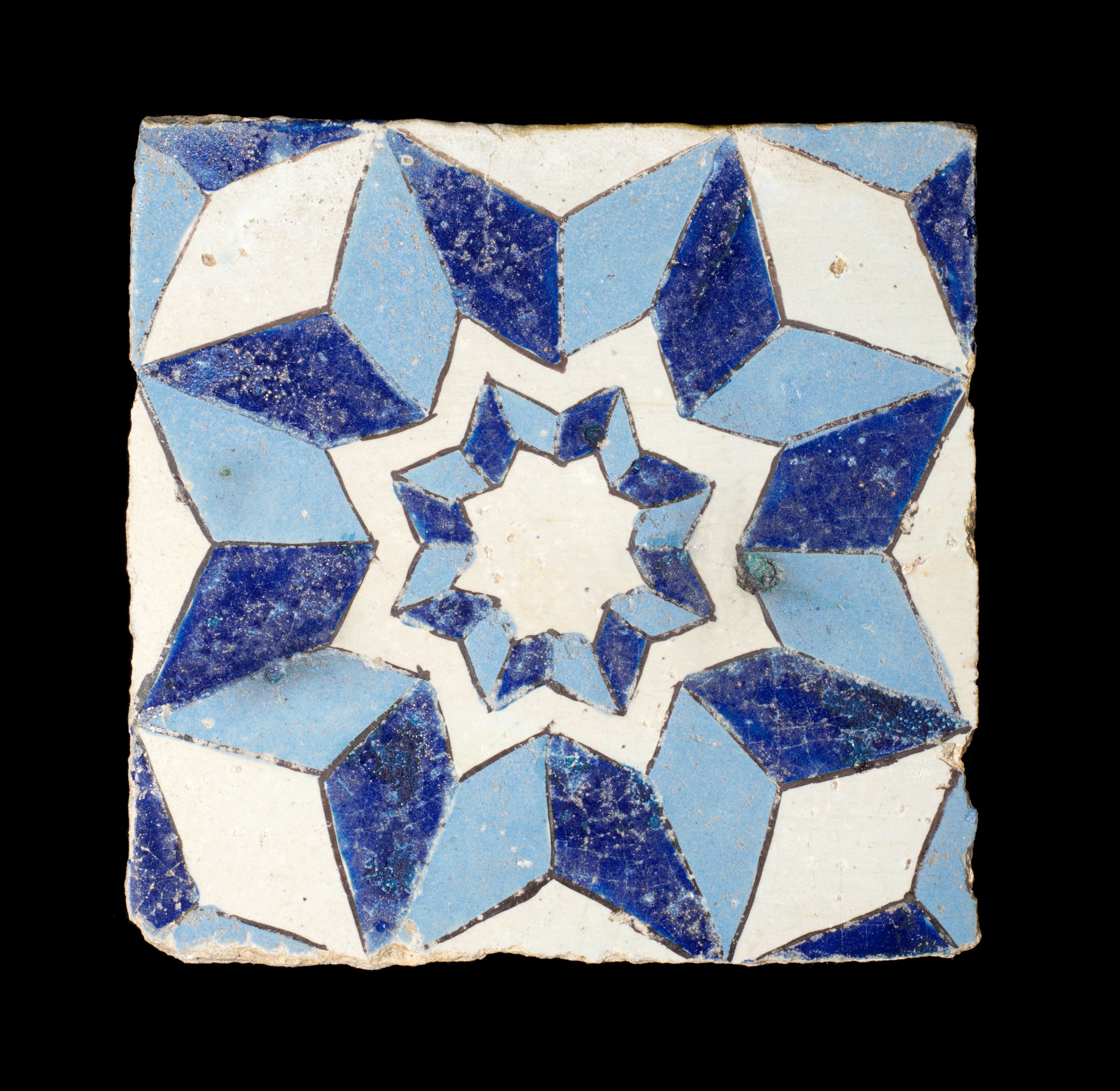 Bonhams : A Safavid cuerda seca pottery tile Persia, 17th Century