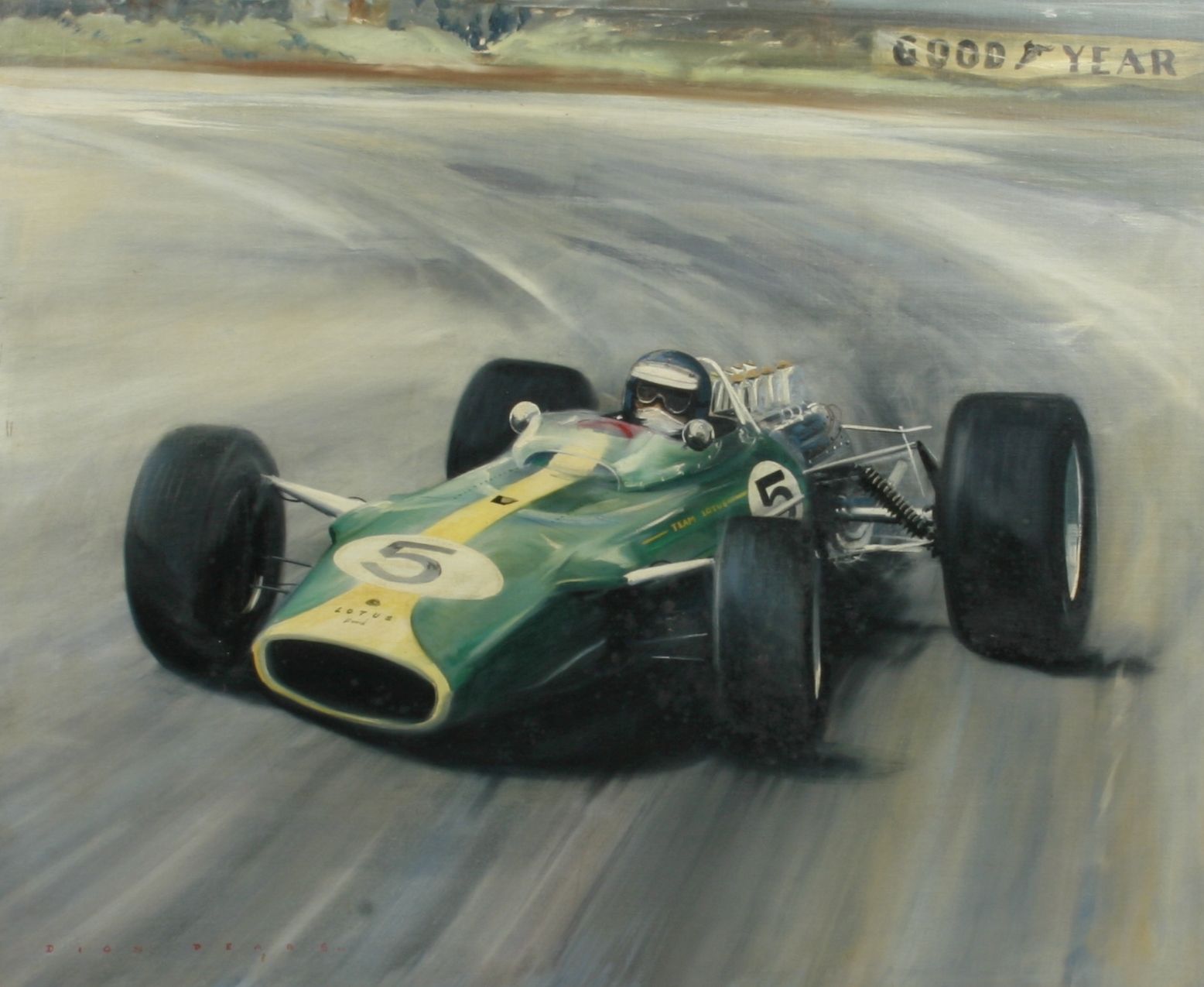Bonhams Cars : Dion Pears (British 1929-1985), 'Jim Clark - Ford Lotus ...