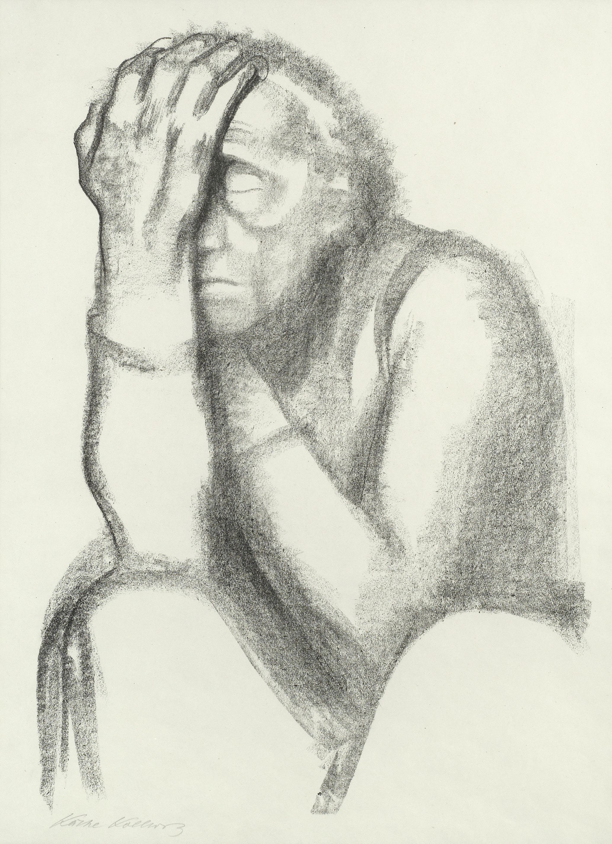 Bonhams : Käthe Kollwitz (German, 1867-1945) Nachdenkende Frau ...