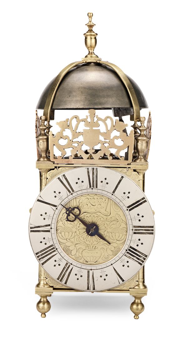 Bonhams : An interesting mid 17th century lantern clock Re-dialled by ...