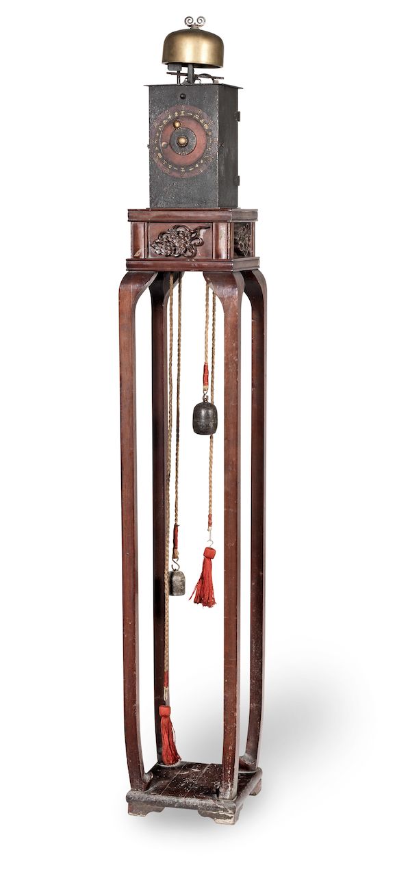 Bonhams : An extremely rare 18th century Japanese weight driven ...