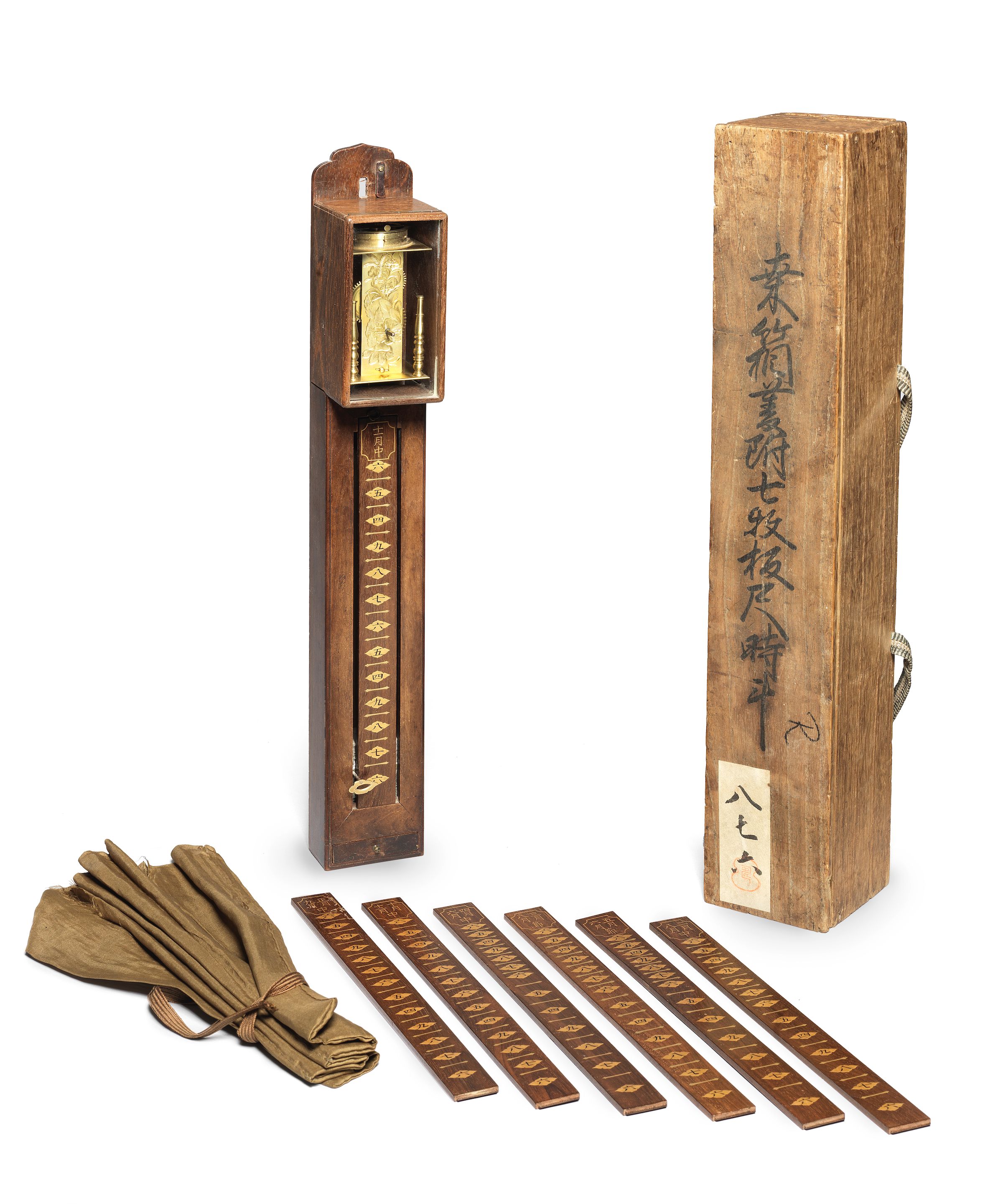 Bonhams : A RARE 19TH CENTURY JAPANESE SHITAN WOOD SHAKU DOKEI CLOCK IN ...