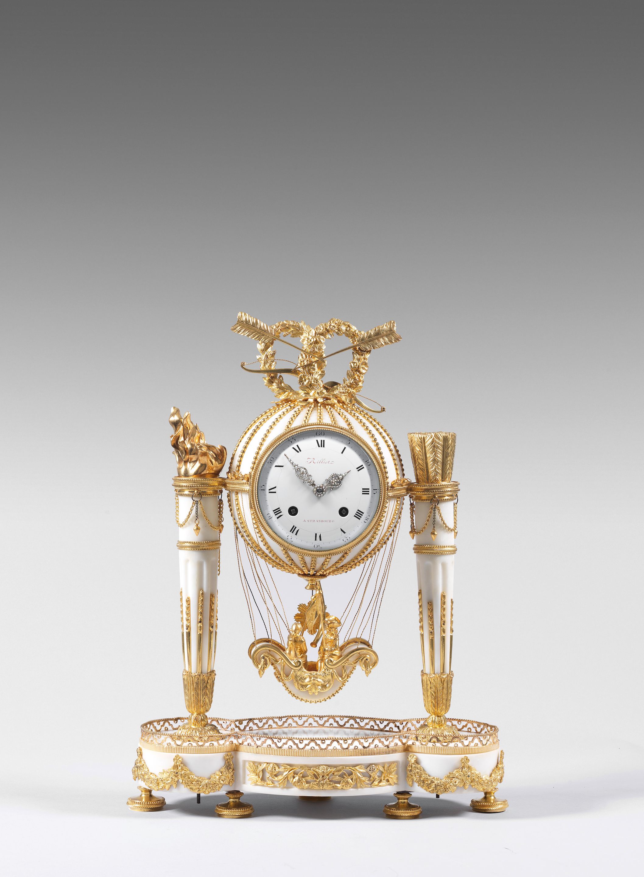 Bonhams : A fine and rare late 18th Century French ormolu and white ...