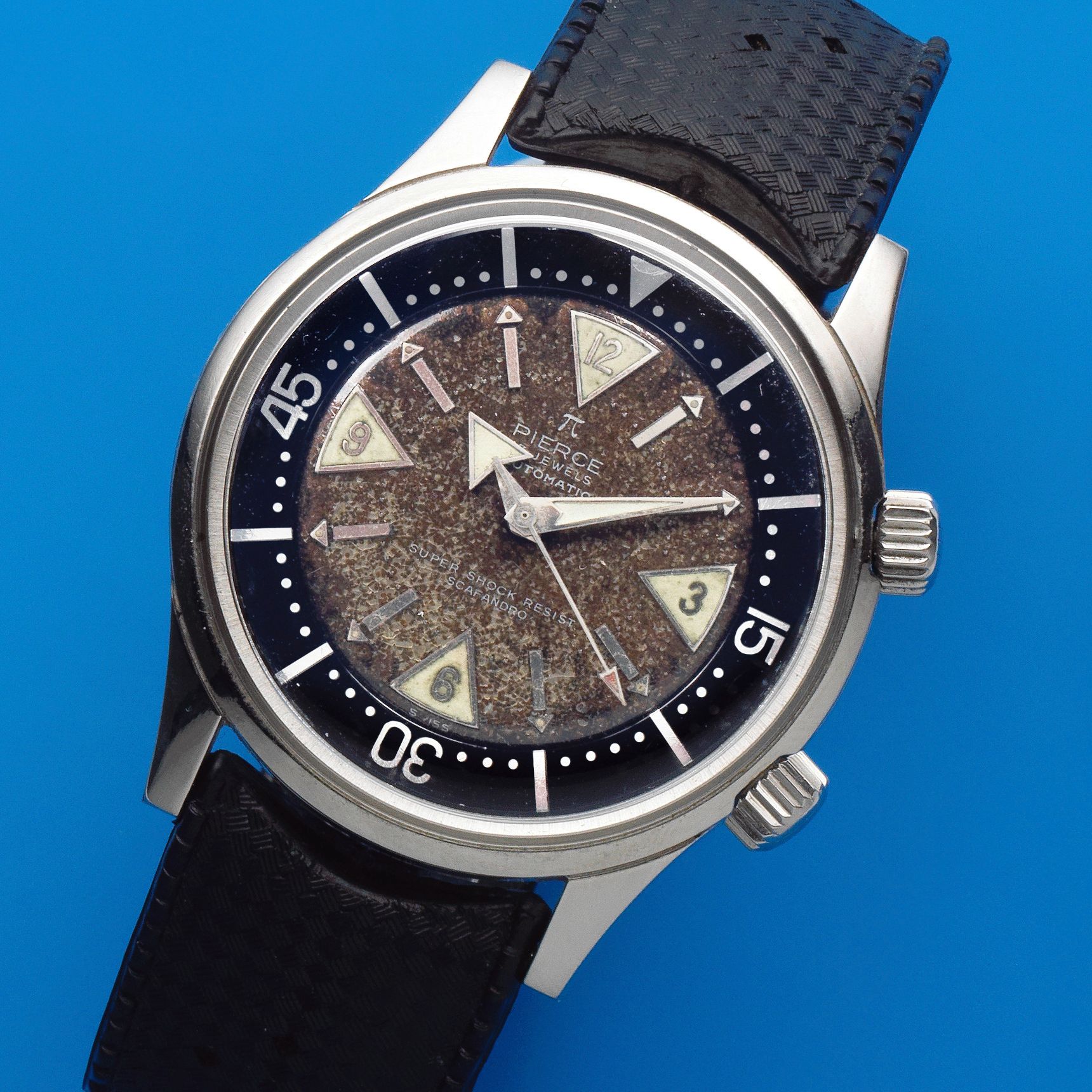 Bonhams : Pierce. A stainless steel automatic wristwatch with revolving ...