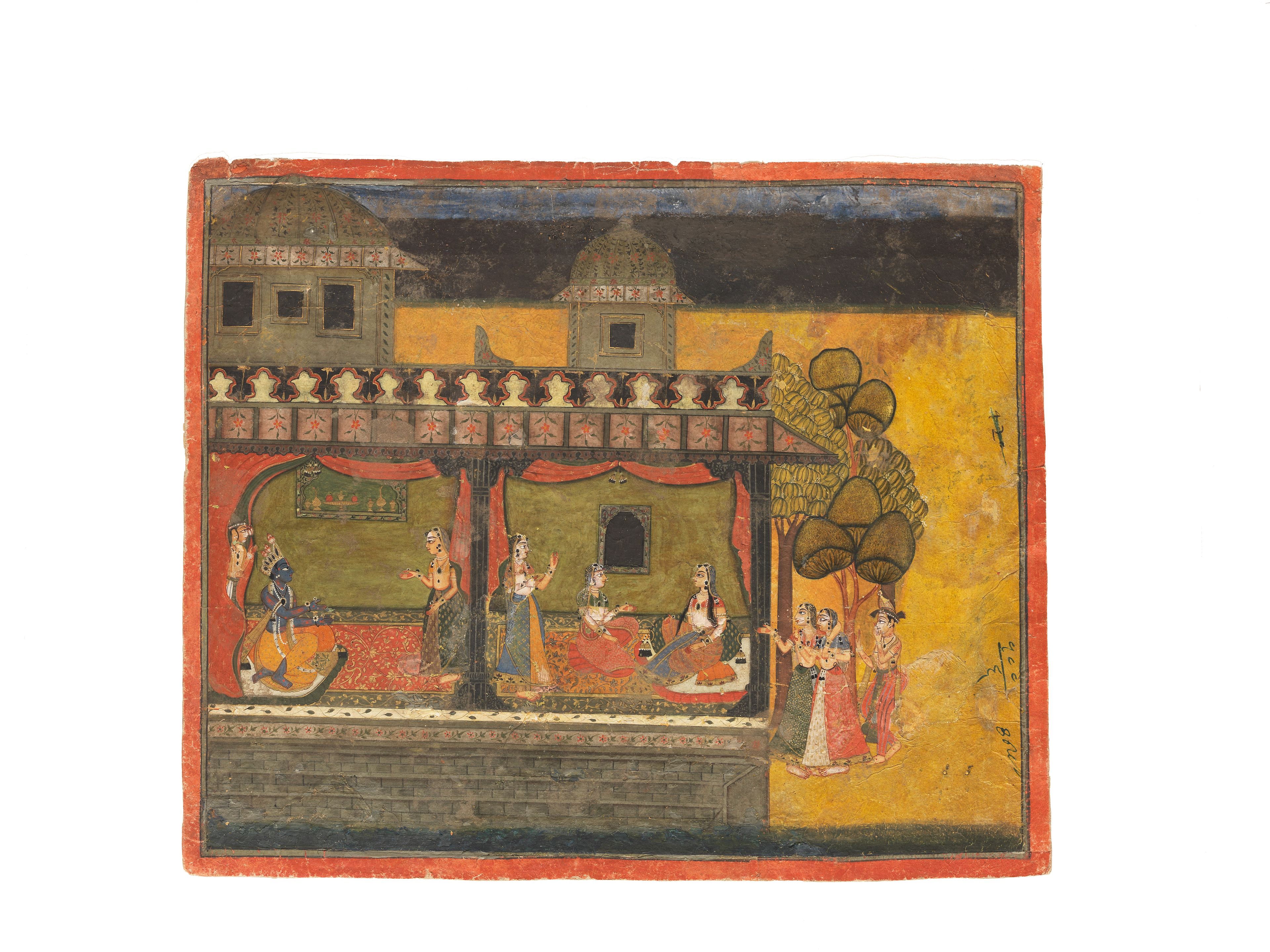 Bonhams : An illustration to a Rasmanjari series, depicting Krishna ...