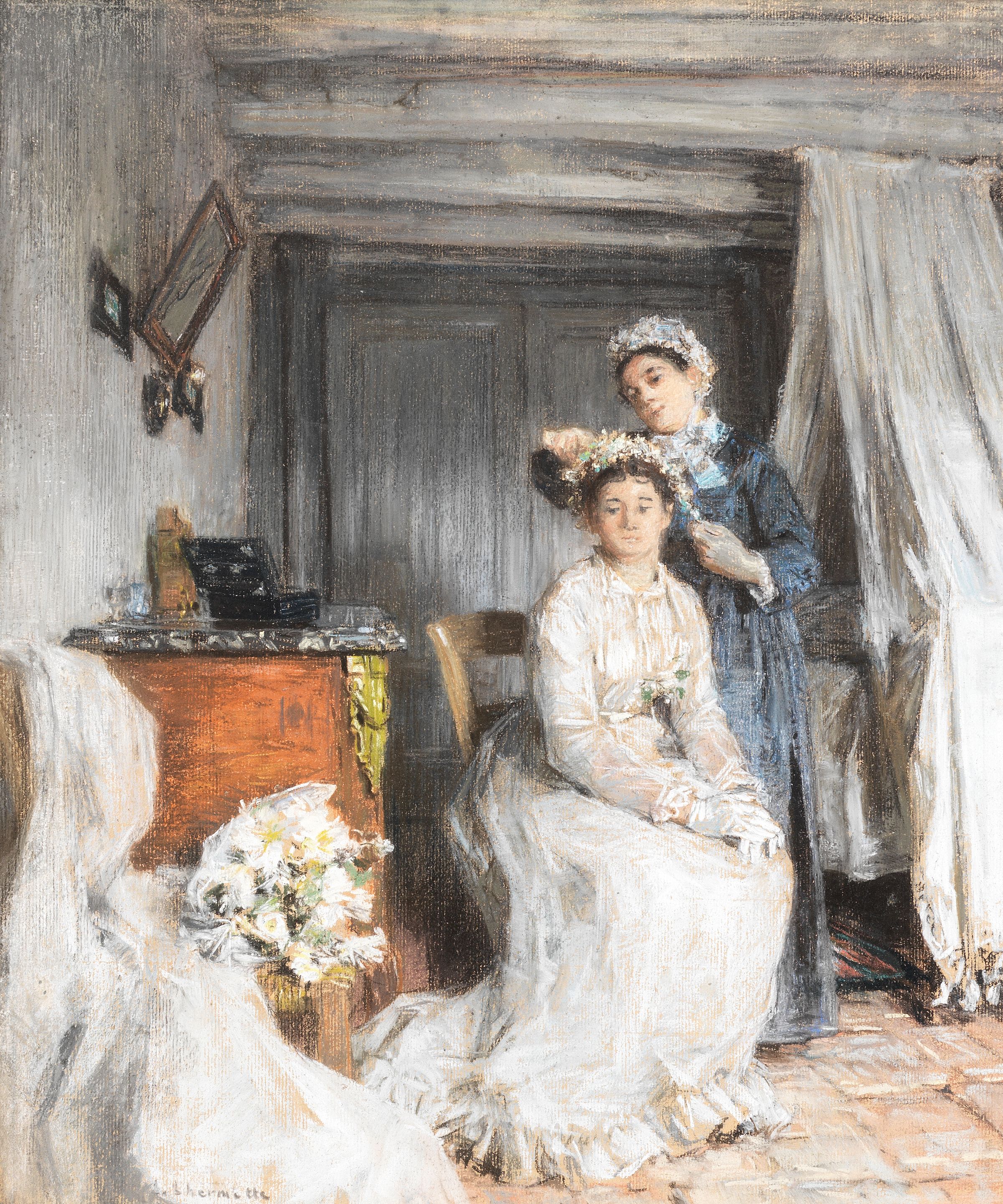Bonhams : Léon Augustin Lhermitte (French, 1844-1925) La couronnement ...