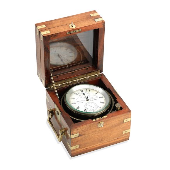Bonhams : A 19th century two day ship's chronometer The dial engraved ...