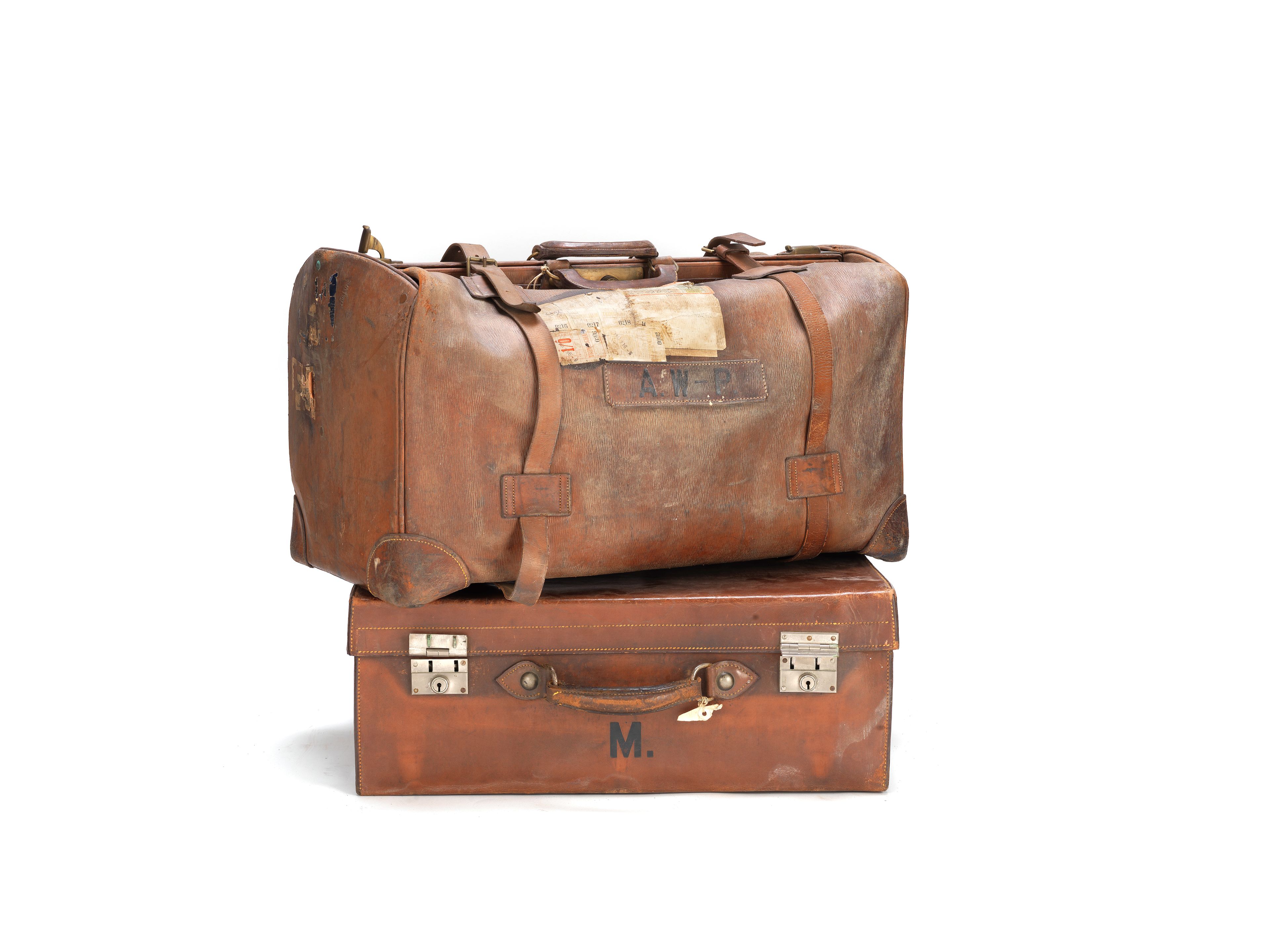 Bonhams : A late Victorian / Edwardian leather Gladstone bag together ...