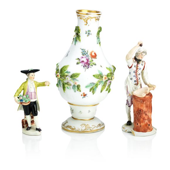 Bonhams : A Vienna vase, a Ludwigsburg figure of a butcher, and a ...