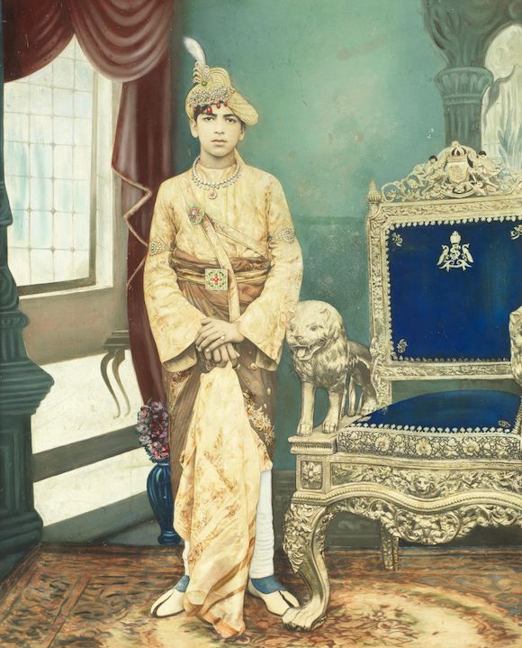 Bonhams : INDIA - PRINCELY RULER Large portrait of an unidentified ...