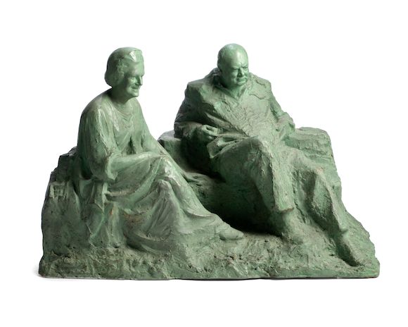 Bonhams : Oscar Nemon (British, 1906-1985) Married Love 74cm (29 1/8in ...