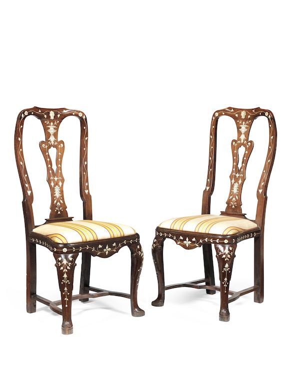 Bonhams : A pair of North Italian mid-18th century walnut and ivory ...