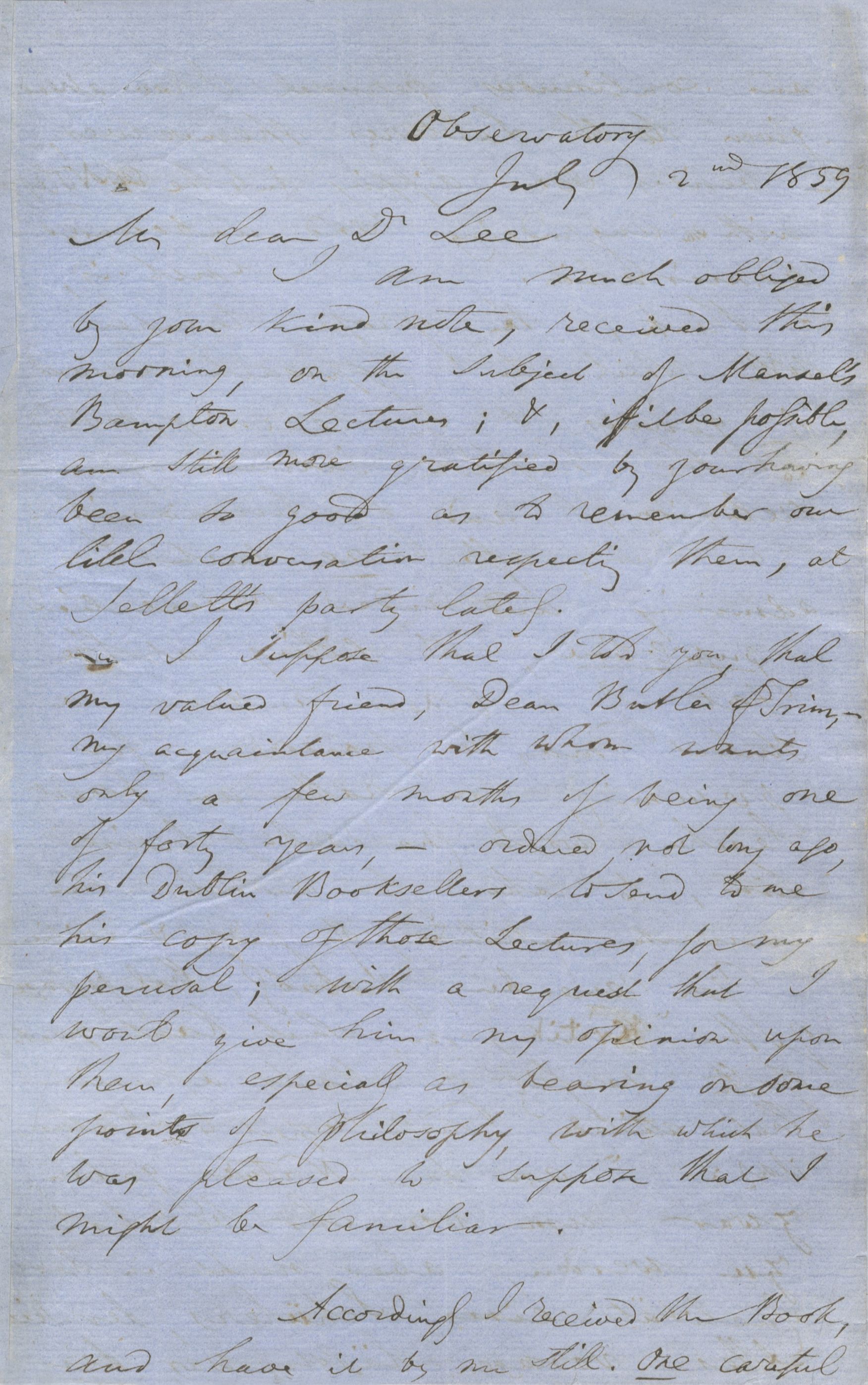 Bonhams : HAMILTON (WILLIAM ROWAN) Autograph letter signed (William ...