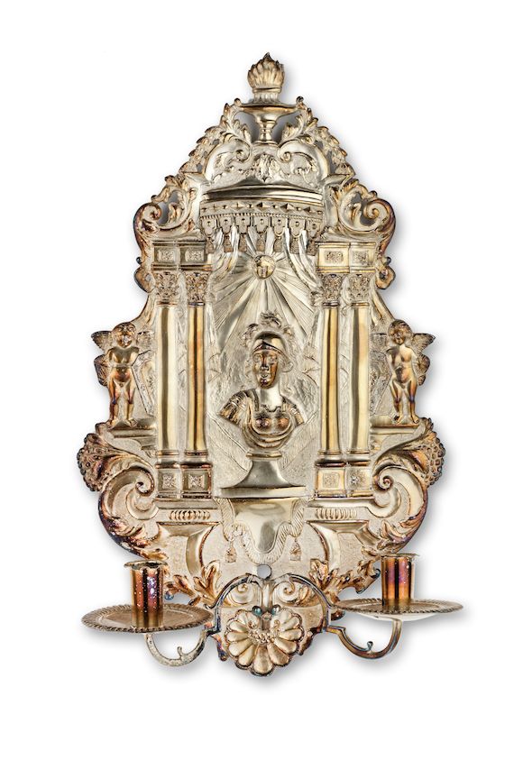 Bonhams : A Dutch late 17th century silver wall sconce After a design ...