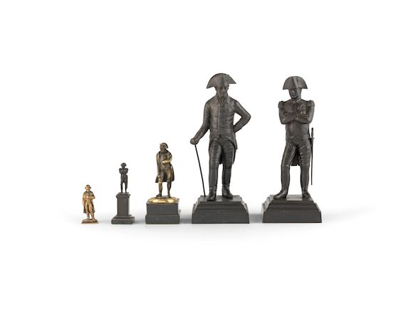 Bonhams : A pair of 19th century iron figures of Napoleon and Frederick ...