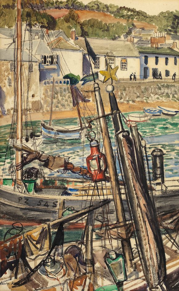 Bonhams : Dame Laura Knight, RA, RWS (British, 1877-1970) Mousehole Harbour