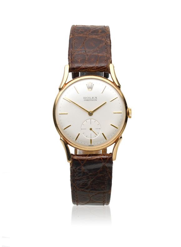 Bonhams : Rolex. A 9K gold manual wind wristwatch Precision, Ref: 12857 ...