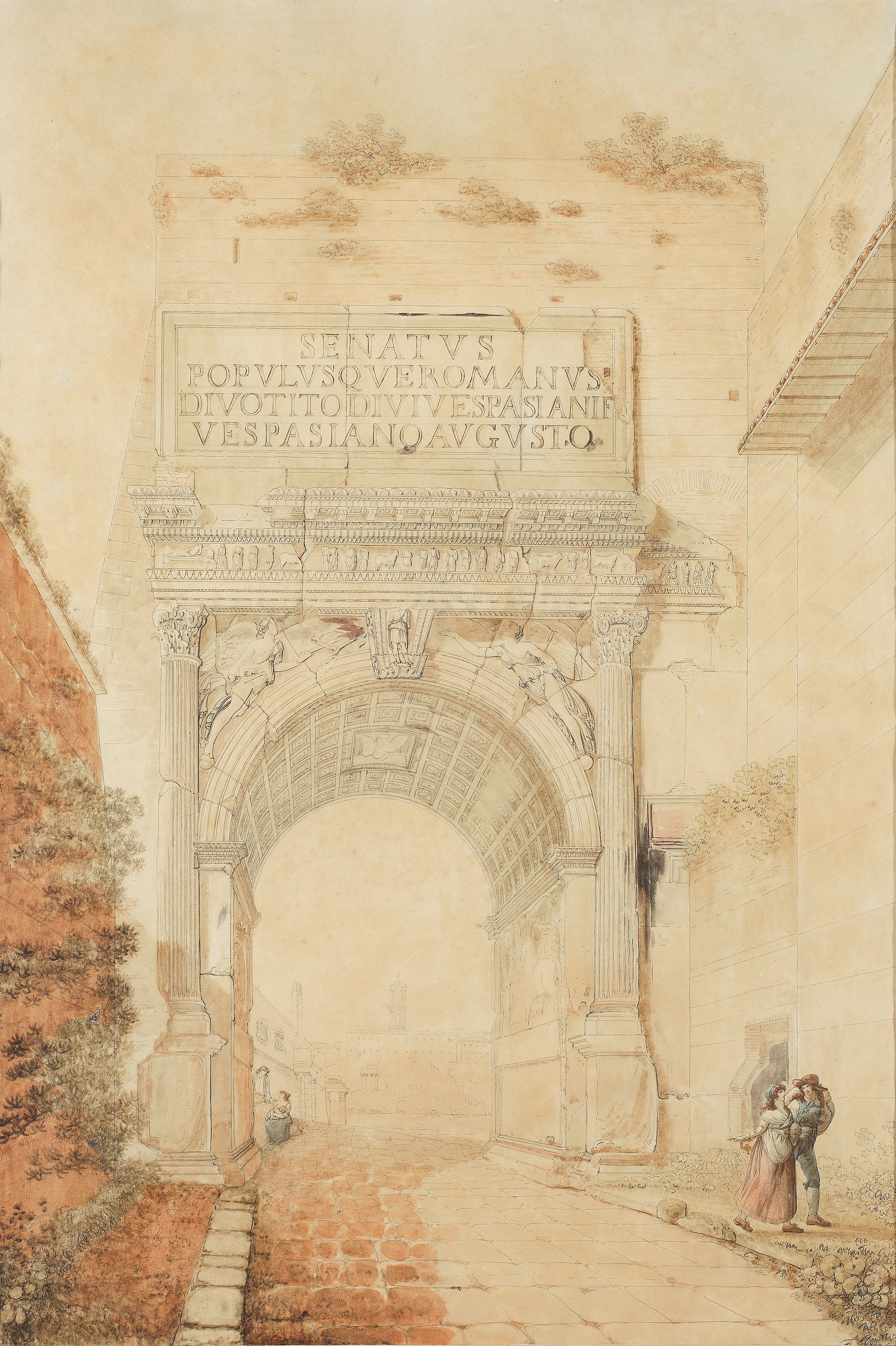 Bonhams : Circle of Franz Kaisermann (Swiss, 1765-1833) Figures before ...