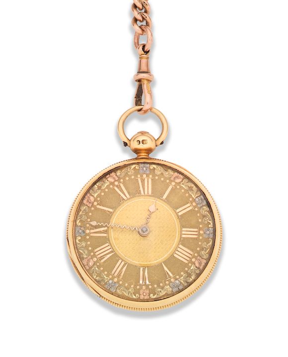 Bonhams : Matthew West, Dublin. An 18K gold key wind open face pocket ...