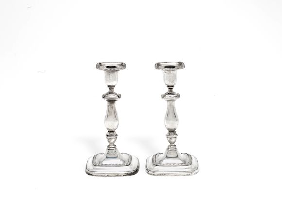 Bonhams : A pair of silver candlesticks by William Hutton & Sons Ltd ...