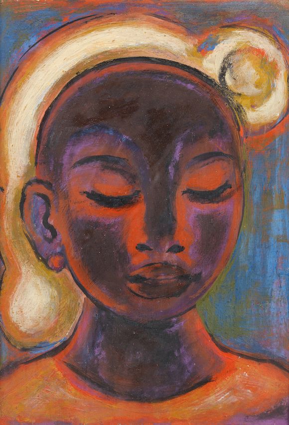 Bonhams : Gerard Sekoto (South African, 1913-1993) Portrait of a girl