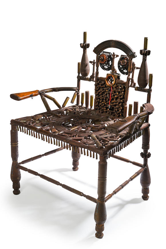 Bonhams Gonçalo Mabunda Mozambican Born 1975 Throne 128 X 96 X