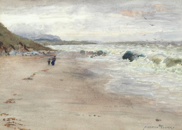 Bonhams : Alfred Heaton Cooper (British, 1864-1929) The beach at ...