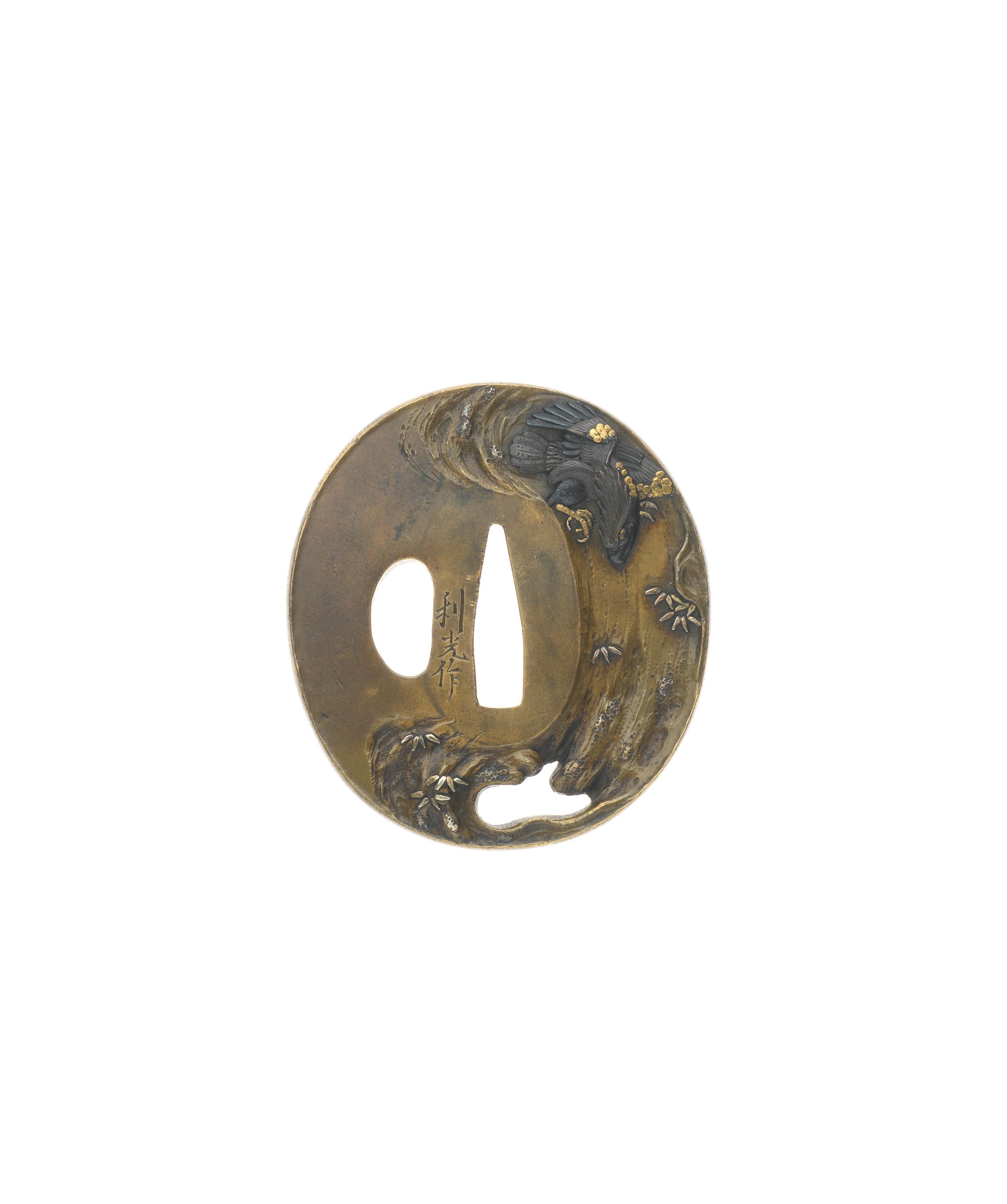 Bonhams : A sentoku tsuba By Nara Toshimitsu, Edo period (1615-1868 ...