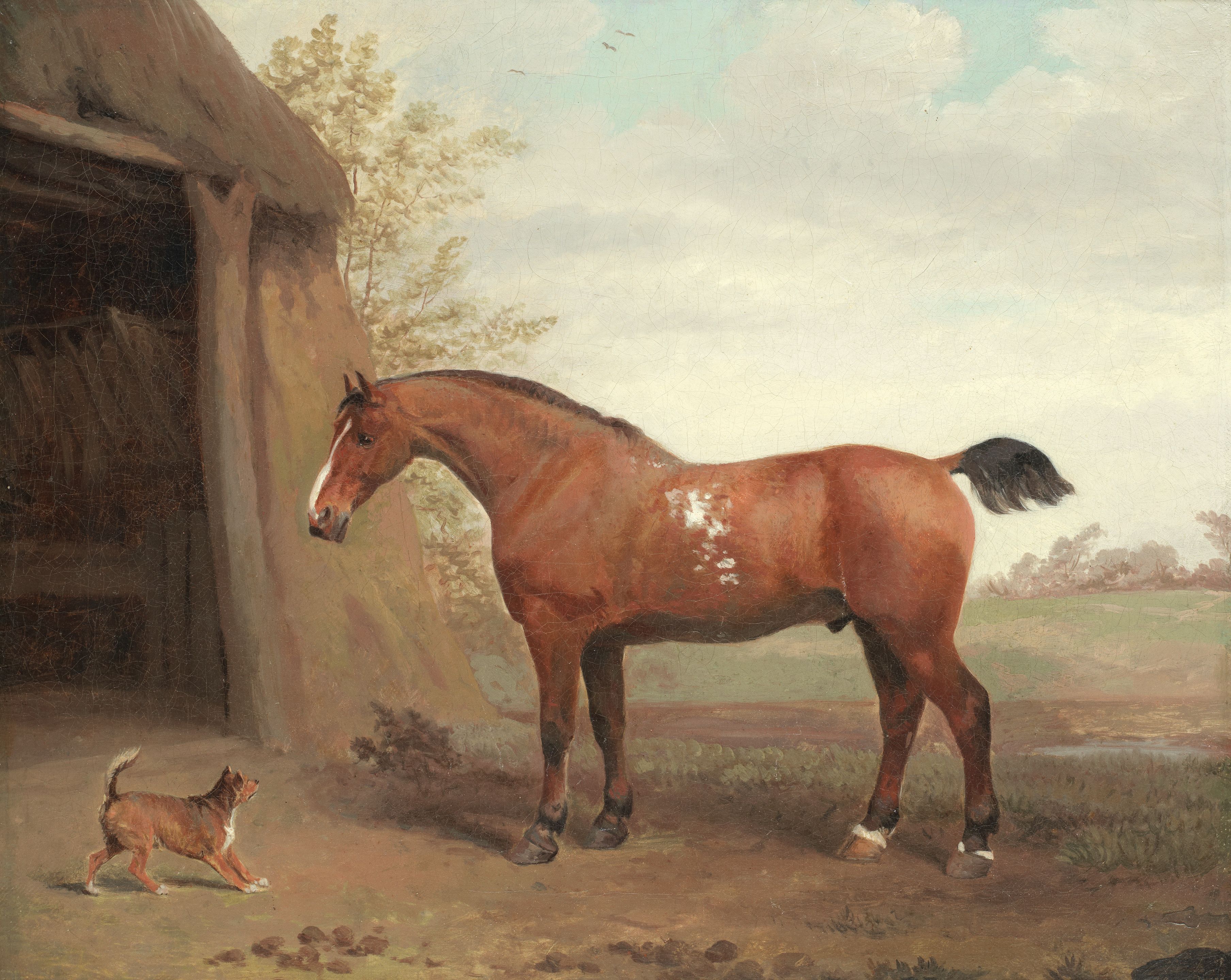 Bonhams : George Garrard ( 1760-1826 London) A bay cob and terrier by a ...
