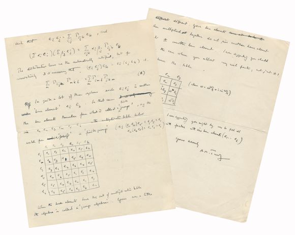 Bonhams : TURING (ALAN) Autograph letter signed ("A.M. Turing"), to ...