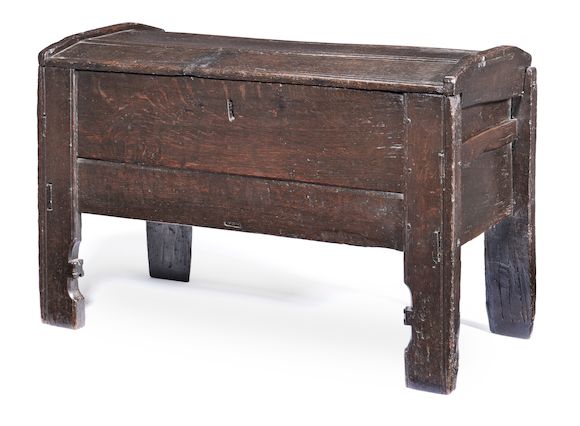 Bonhams : A good and small mid-16th century boarded oak clamped-fronted ...