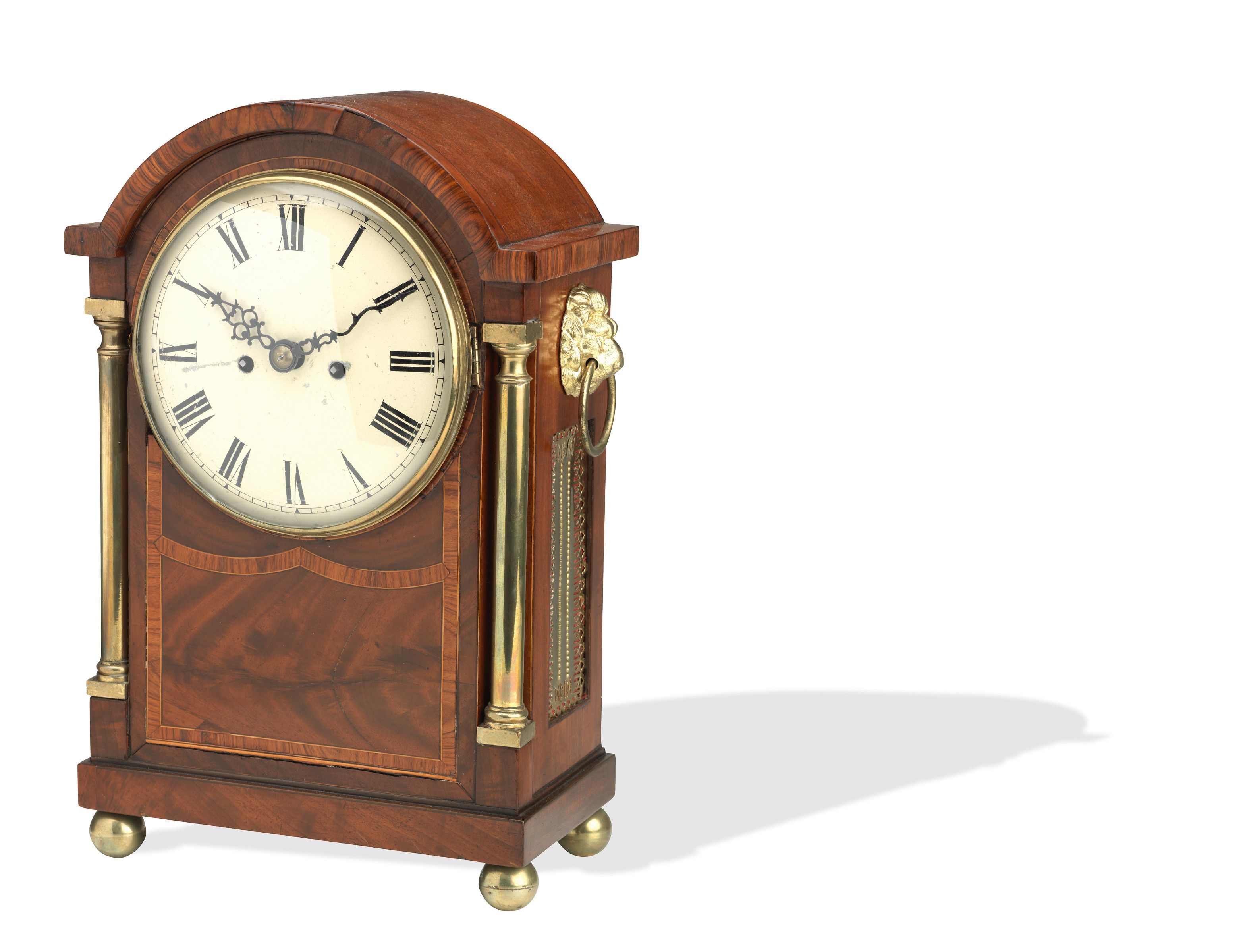 Bonhams : A 19th century mahogany and rosewood banded bracket clock