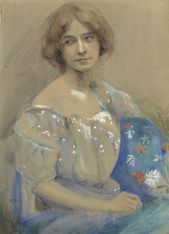 Bonhams : Ambrose McEvoy (British, 1878-1927) Portrait of a woman with ...