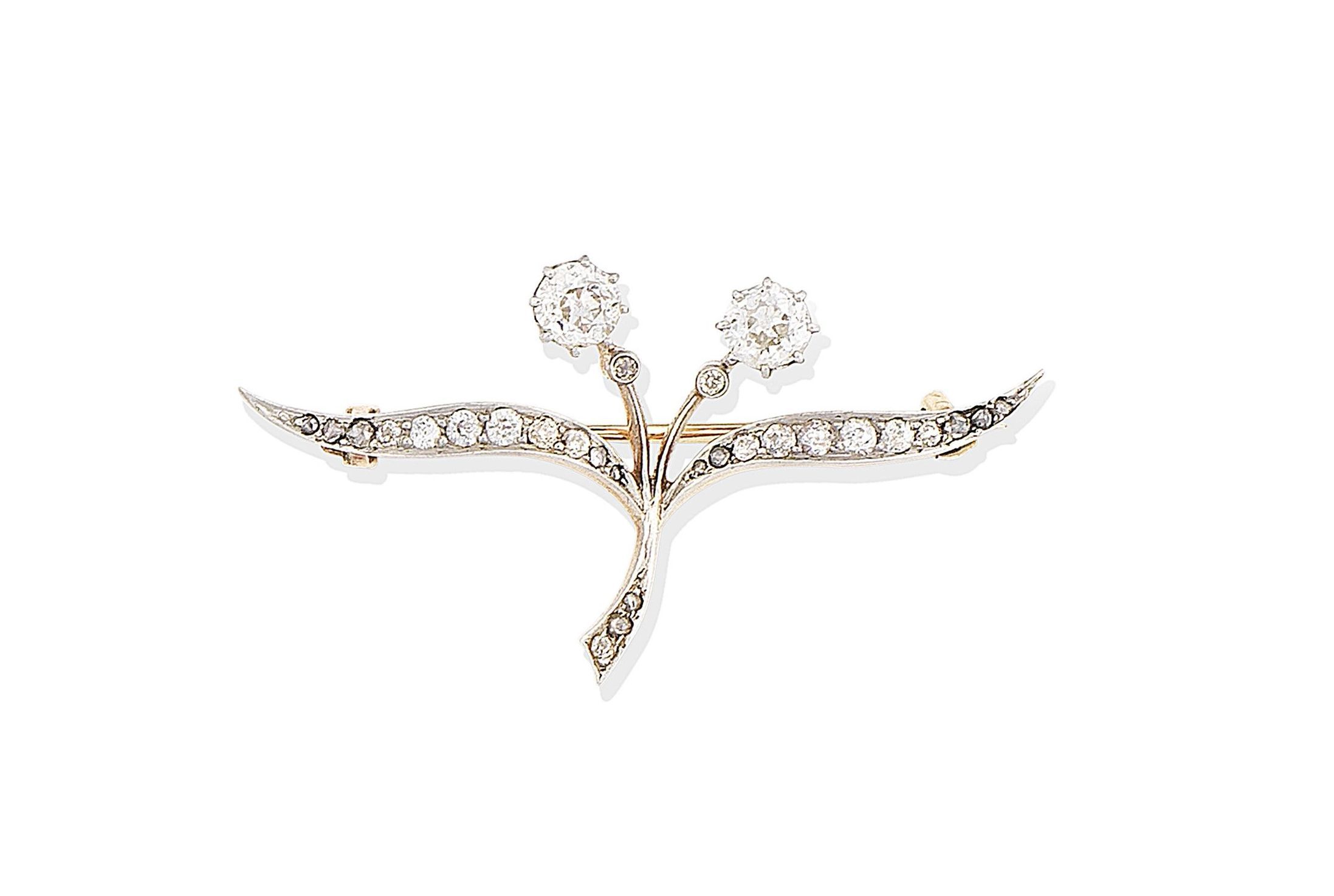 Bonhams : A diamond brooch,