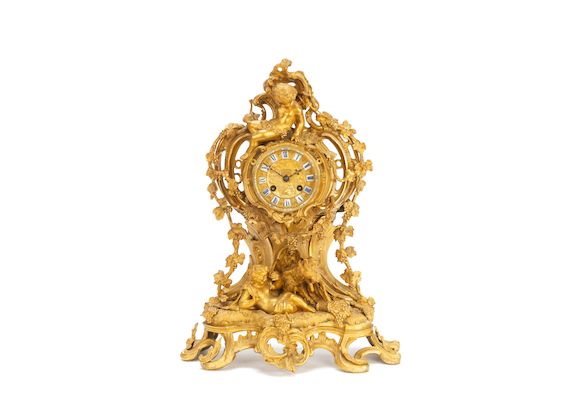 Bonhams : A 19th century Henry Marc ormolu mantel clock with reputed ...