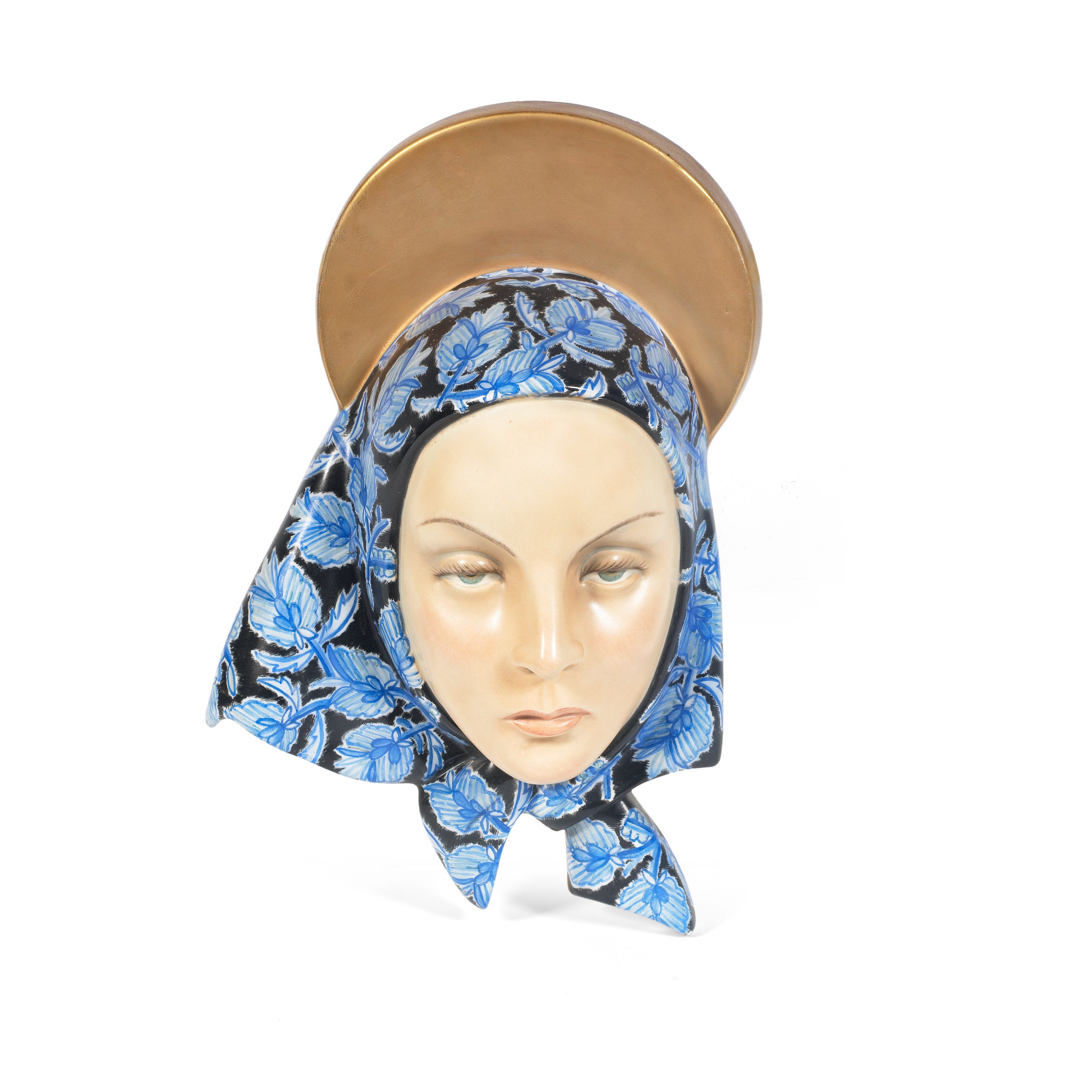 Bonhams : An Earthenware Madonna Wall Mask From a Model by Elena König ...