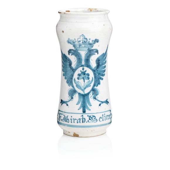 Bonhams : A Spanish faience albarello 18th Century