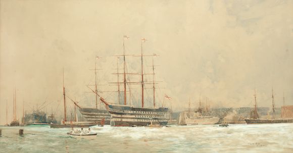 Bonhams : Charles Edward Dixon (British, 1872-1934) First-rates at ...