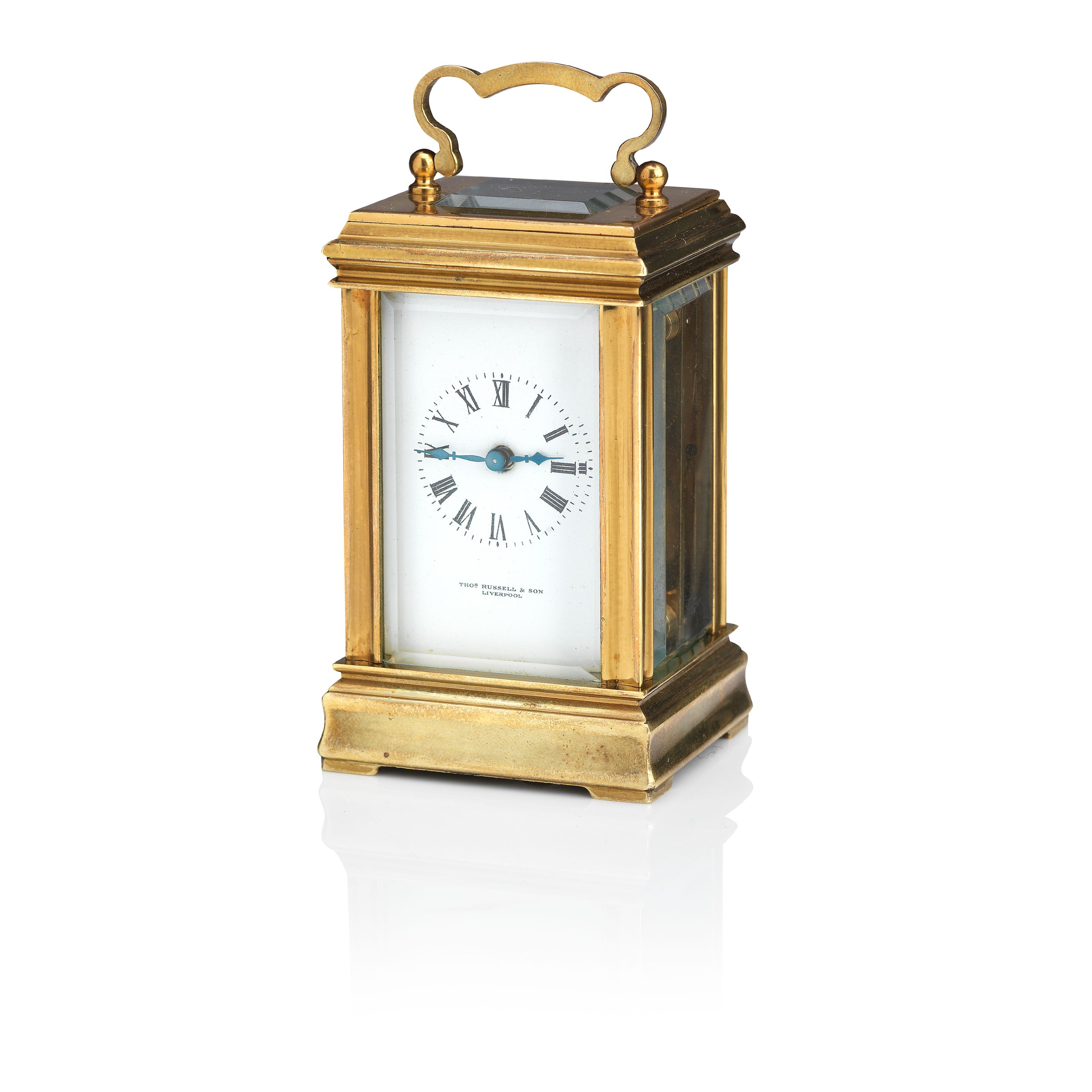 Bonhams : An early 20th century miniature carriage clock The dial ...