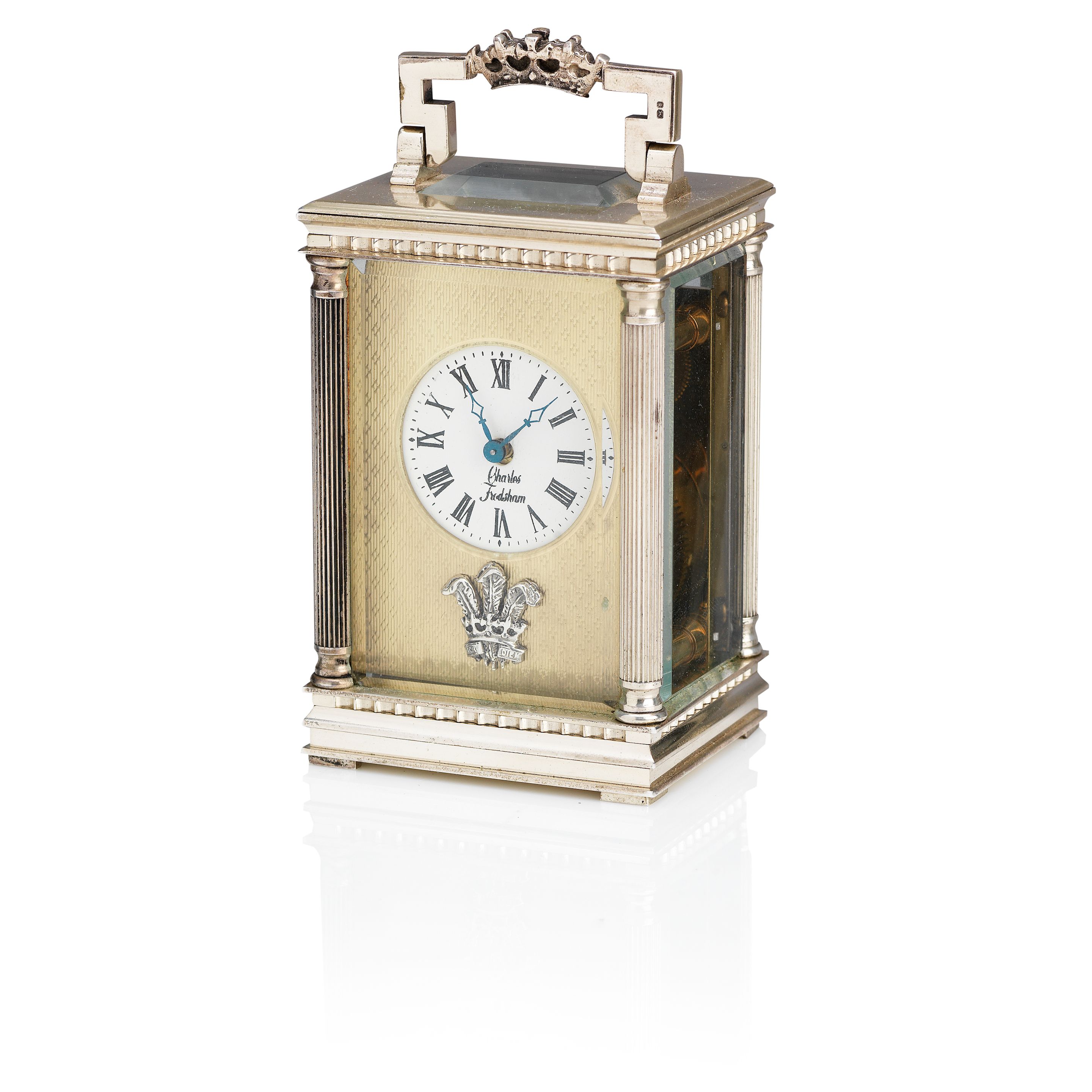 Bonhams : A silver mounted miniature carriage clock commemorating the ...