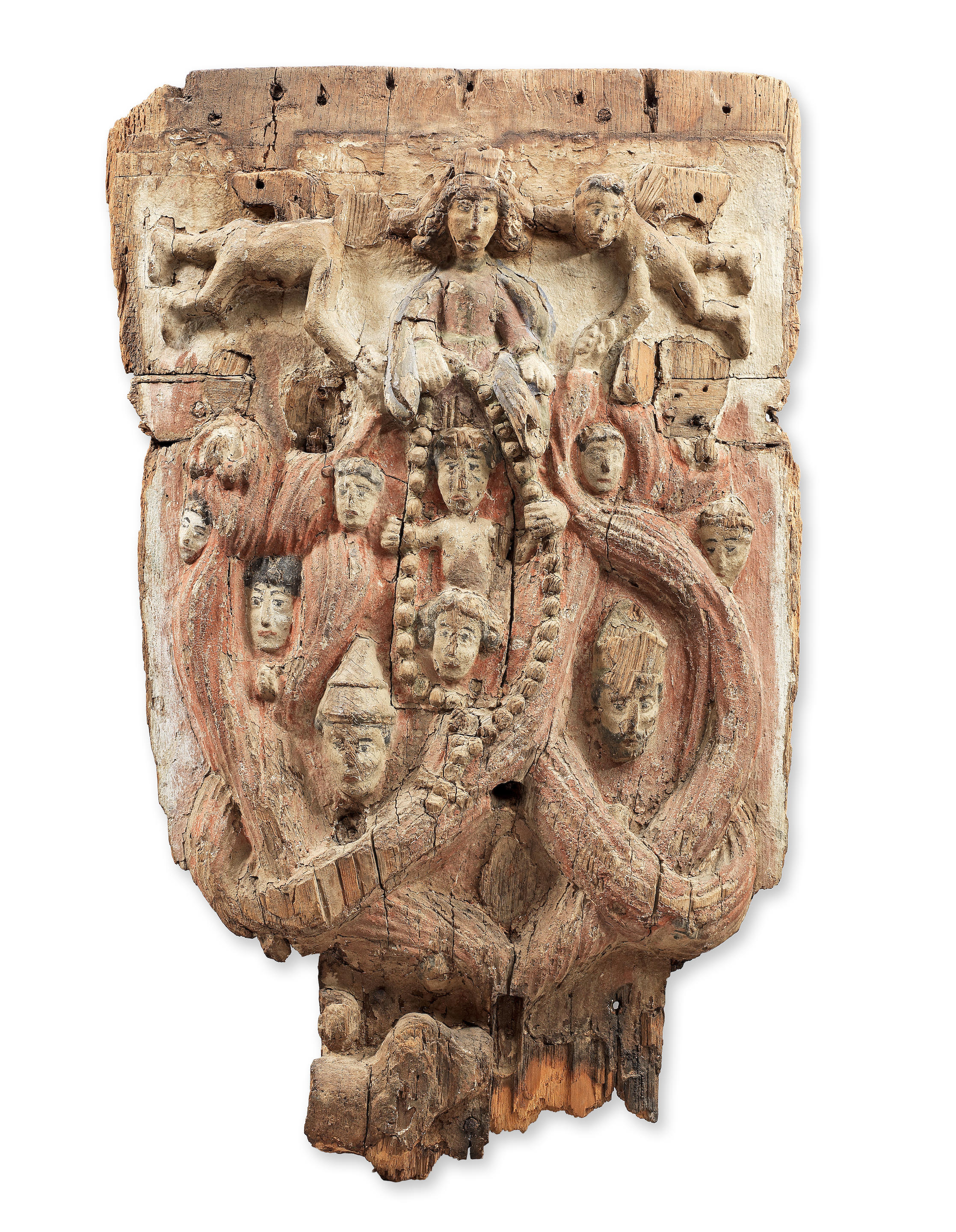 Bonhams A Polychrome Decorated Oak Carving Probably Spanish Colonial