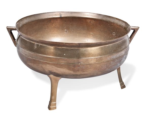 Bonhams : A leaded bronze cooking pot, European