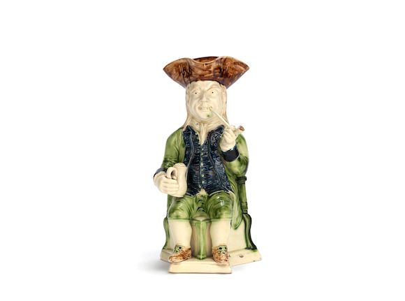 Bonhams : A rare Wood family 'Squire' Toby jug, circa 1785-90
