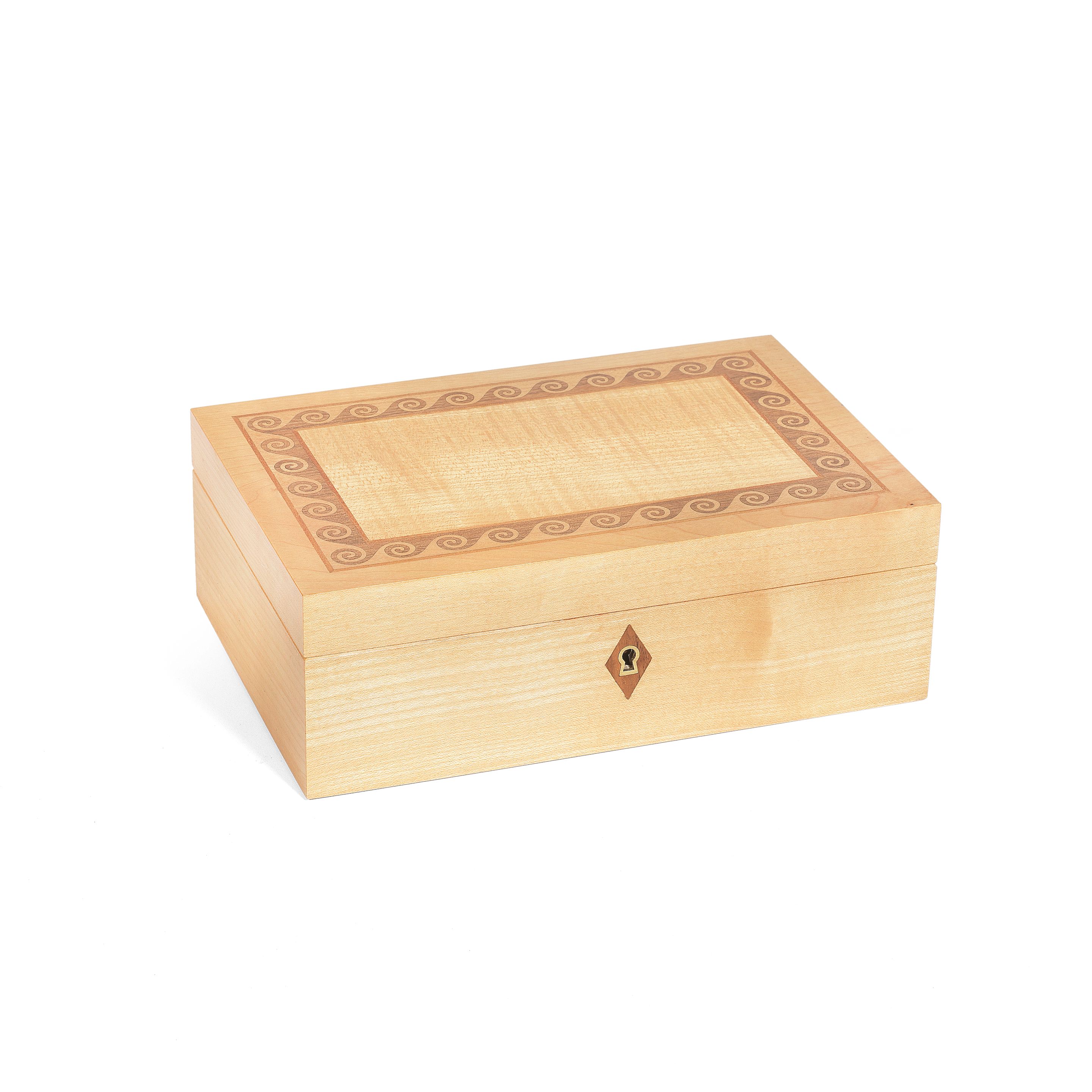 Bonhams : an inlaid sycamore jewellery box by david linley STAMPED ...