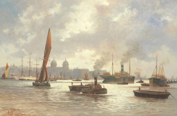 Bonhams : Brian J. Jones (British, born 1945) Shipping off Greenwich ...