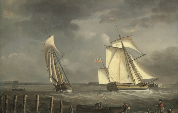 Bonhams : Thomas (Captain) Elliott (British, ?-1800) Two big cutters ...